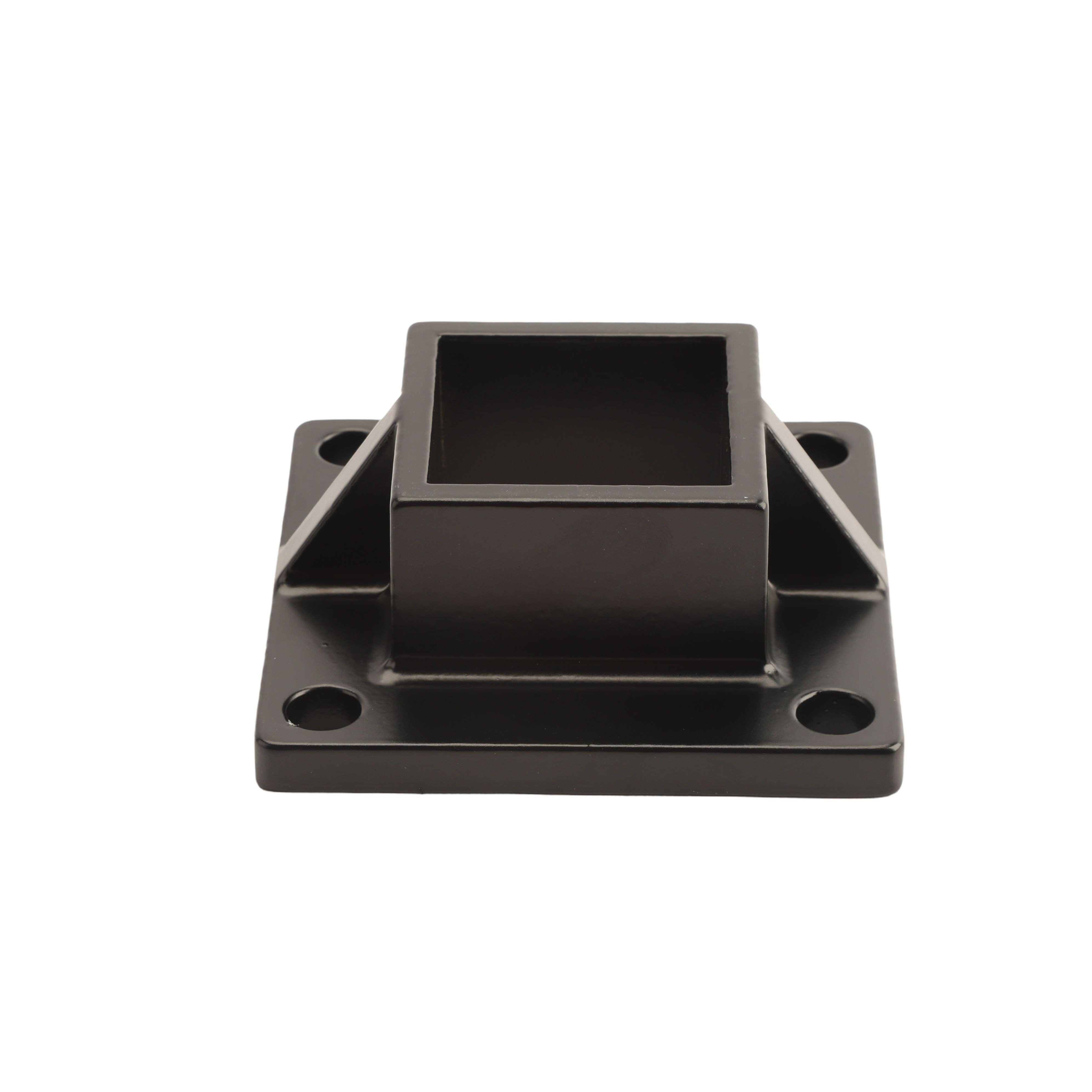 2" Sq. Floor Flange For Aluminum Fence Posts and Deck Mount (Black ...