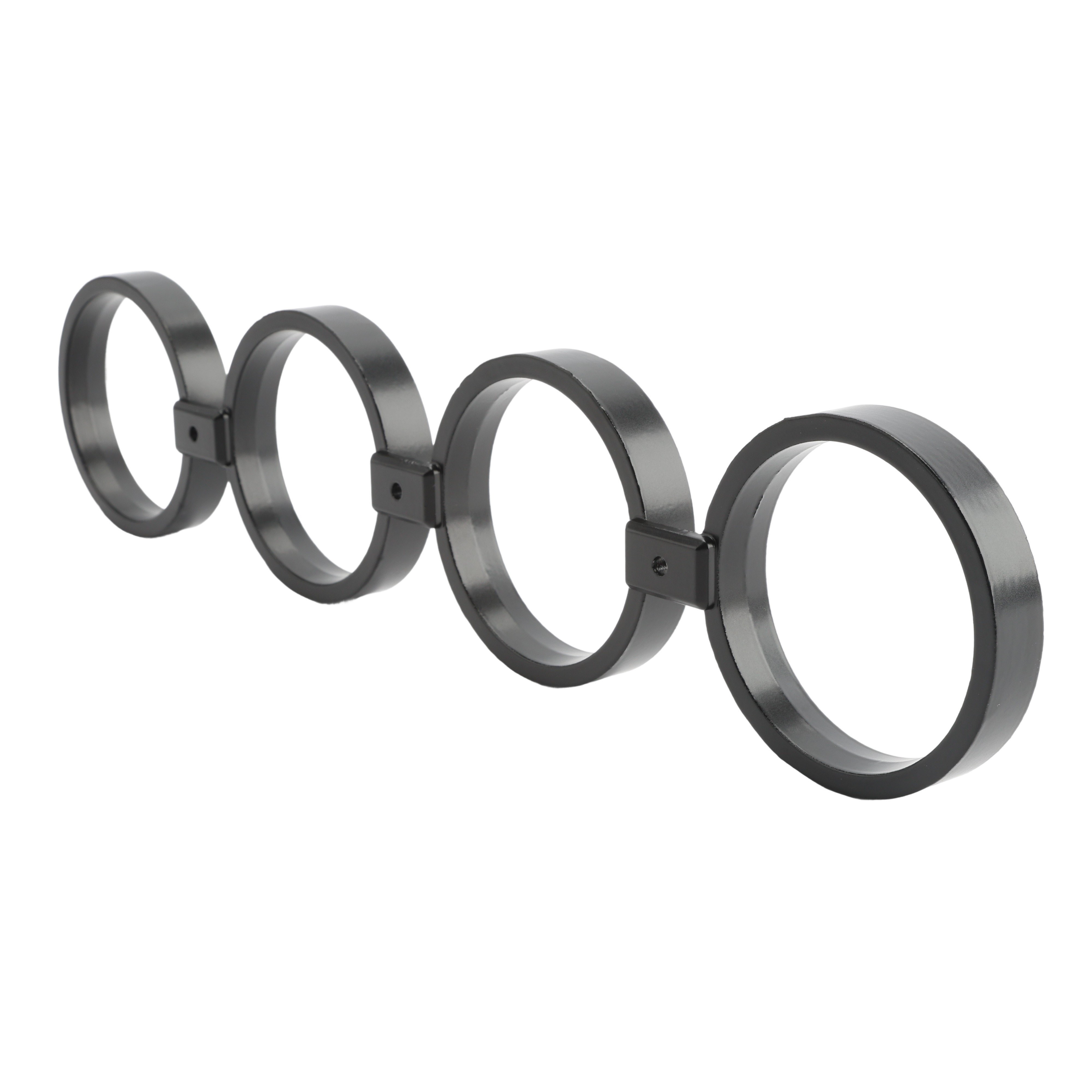Quad (Four) Ring Decorative Ornamental Aluminum Fence Circles Screw On ...