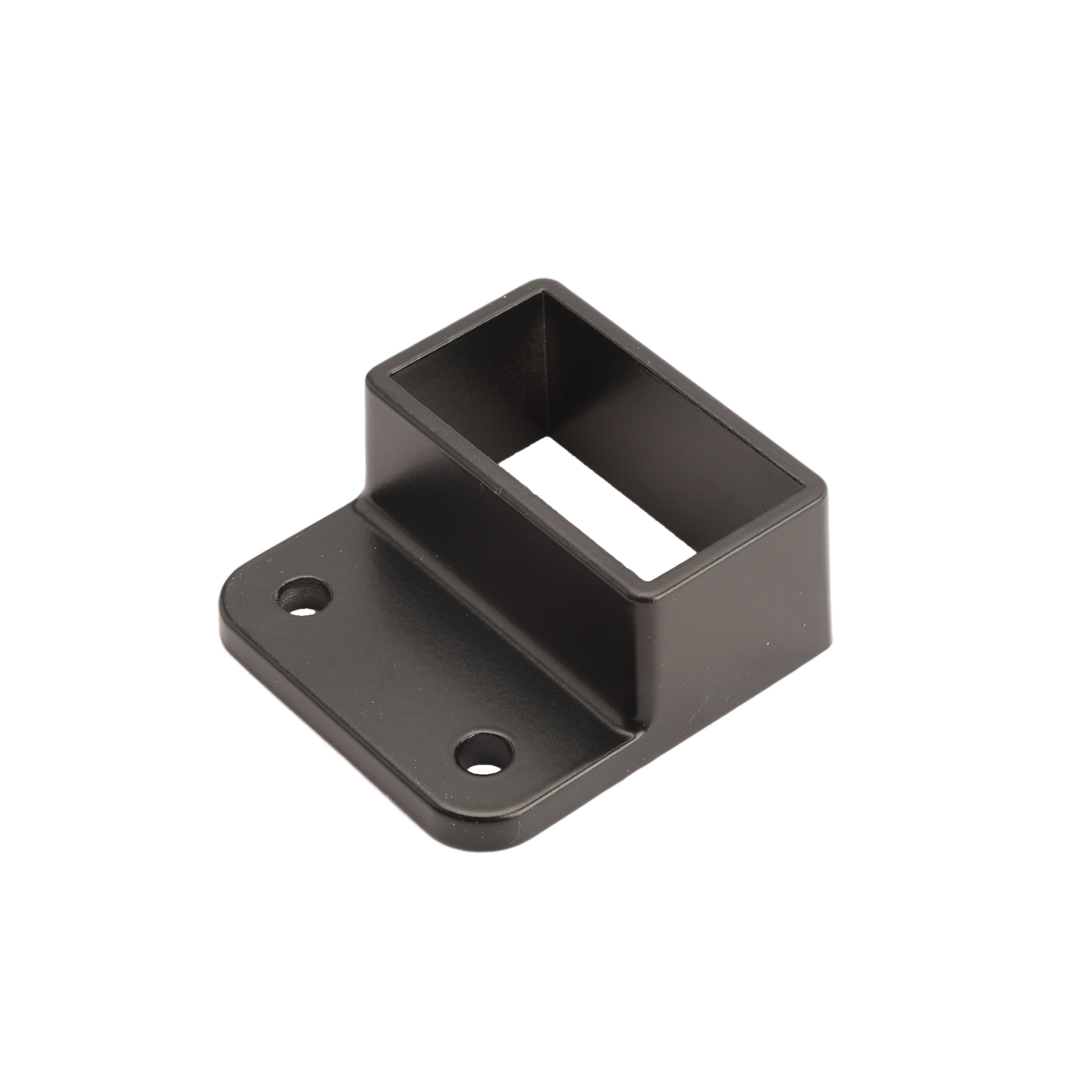 1" High x 2" Wide Aluminum Fence Stationary Wall Mount Rail Bracket ...